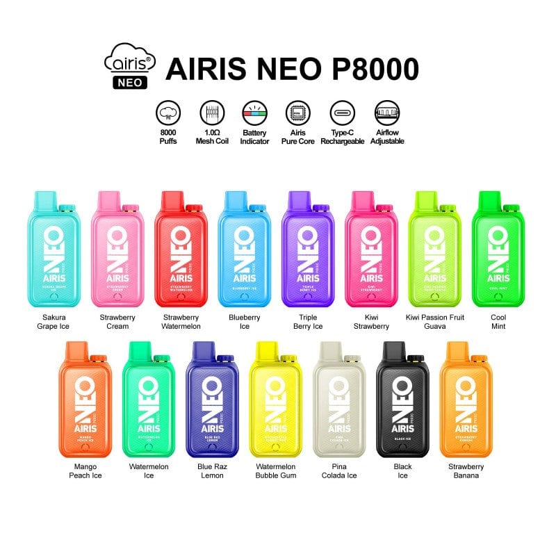 Airis Neo P8000 Puffs Disposable Vape | Price $9.69