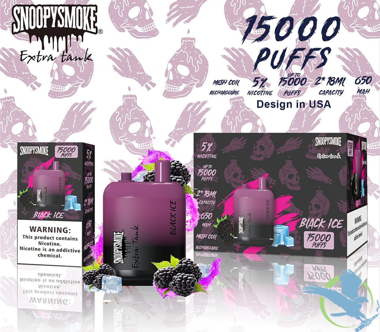 Black Ice Snoopy Smoke Disposable Vape|$15.99