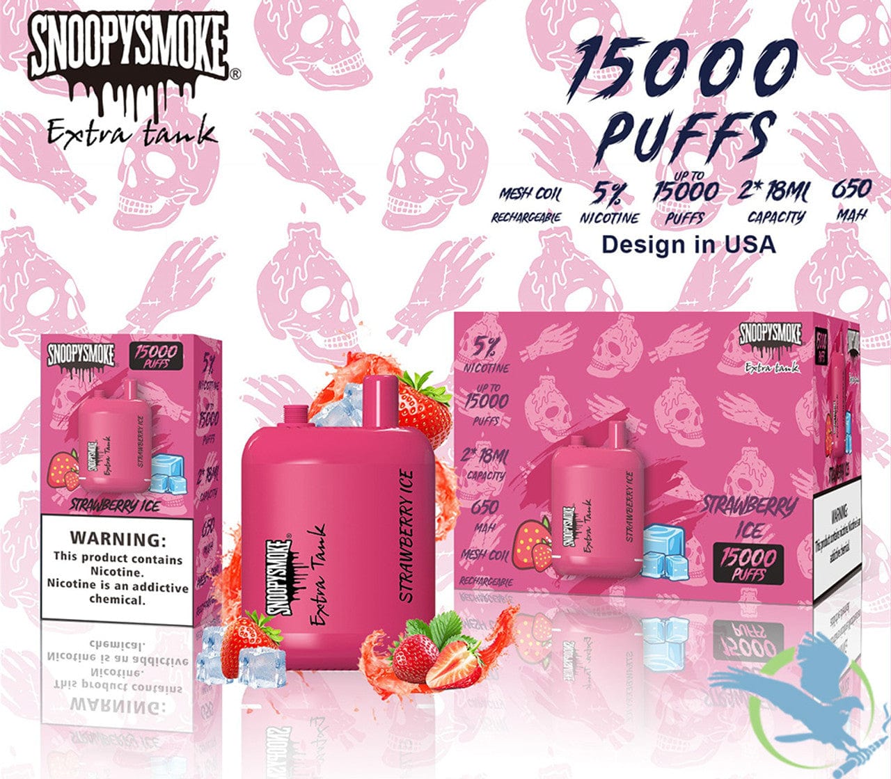 Strawberry Ice Snoopy Smoke Disposable Vape|$15.99
